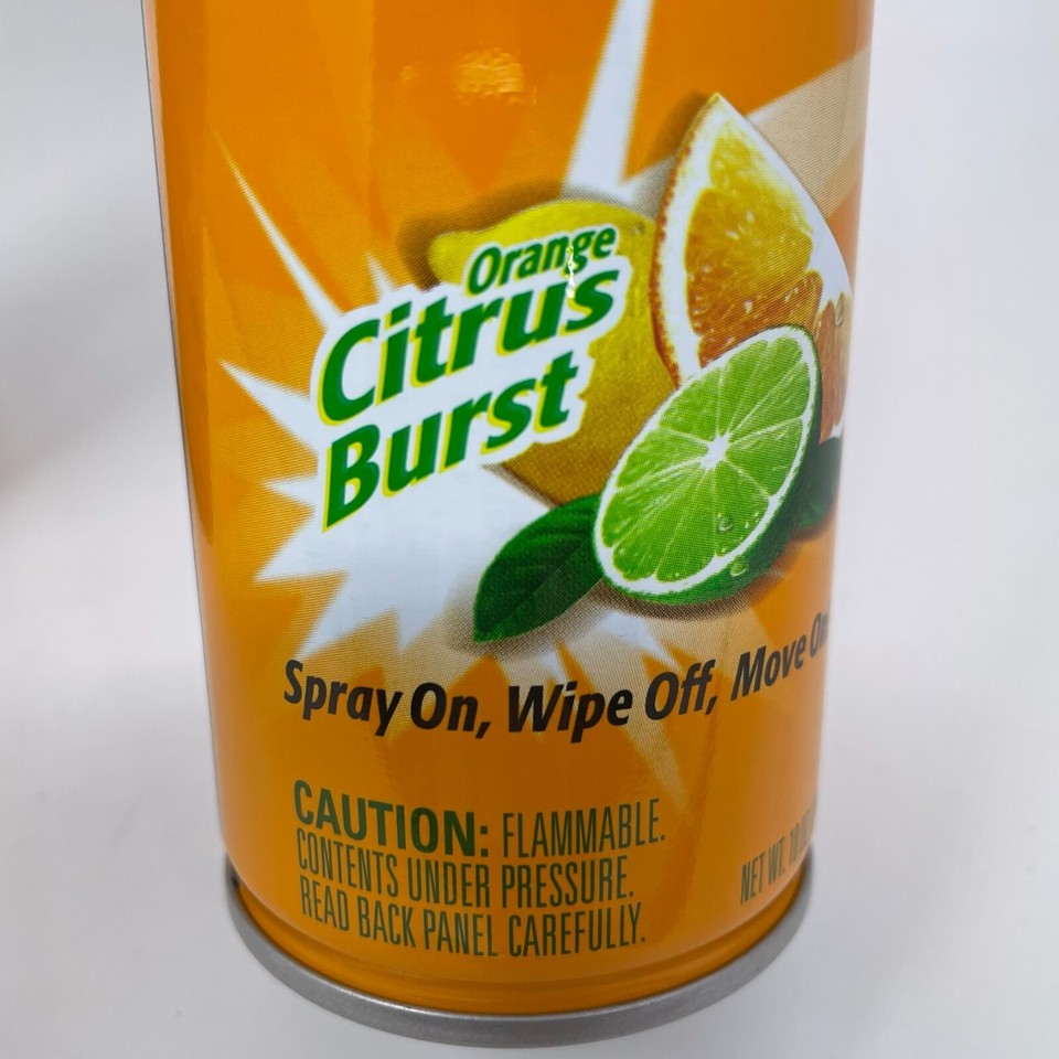 2 Endust Dusting & Cleaning Spray Aerosol Orange Citrus Burst ...