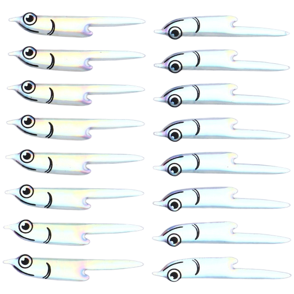 Bait Patches Ice Fishing Jigging Flye Foils Plus Realistic Fish Skin ...