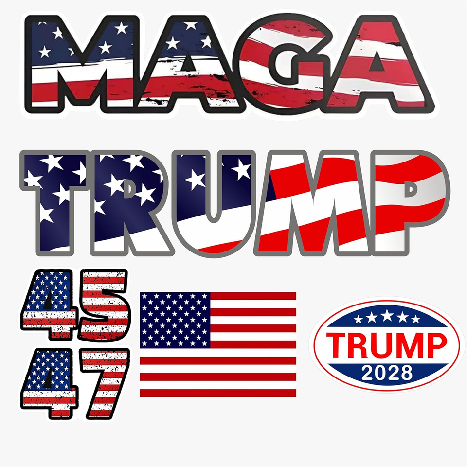 Trump MAGA Stickers with USA Flag Trump 45/47 Stickers,Trump ...