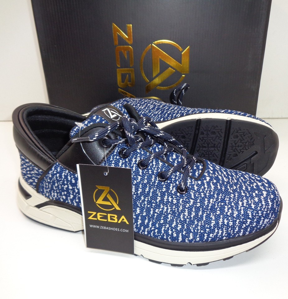 Mens New Wide Hands Free Slip Ins Blue Casual Trainers Shoes RRP £110 ...