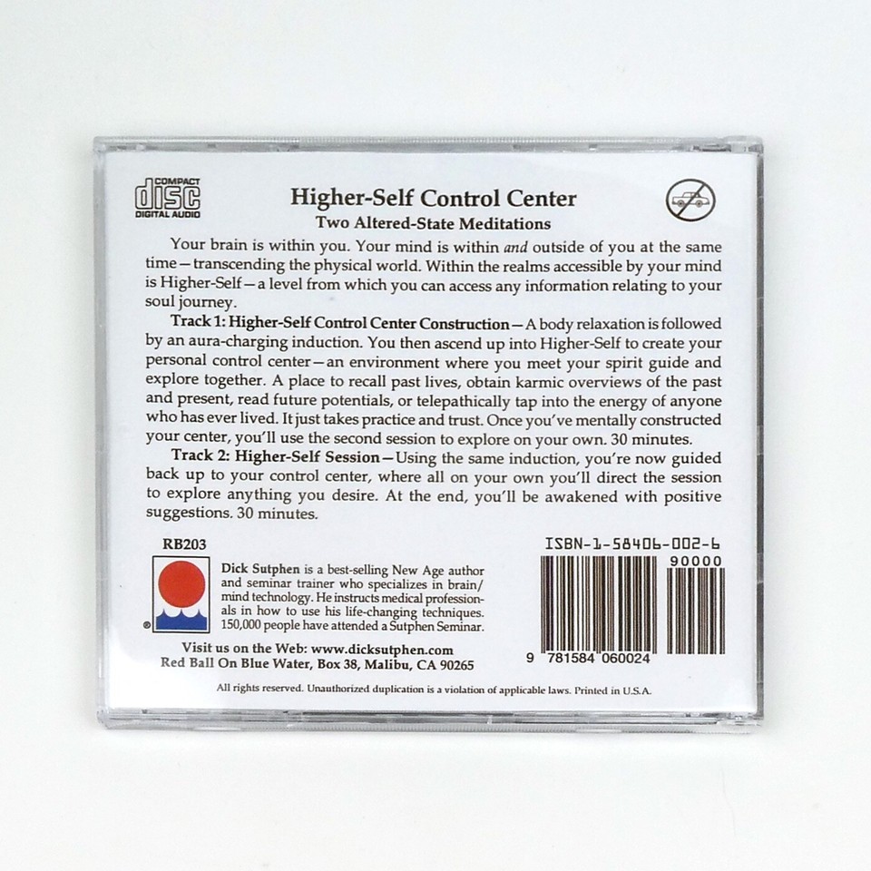 HIGHER SELF Control Center Self Hypnosis Guided Meditation Dick Sutphen ...