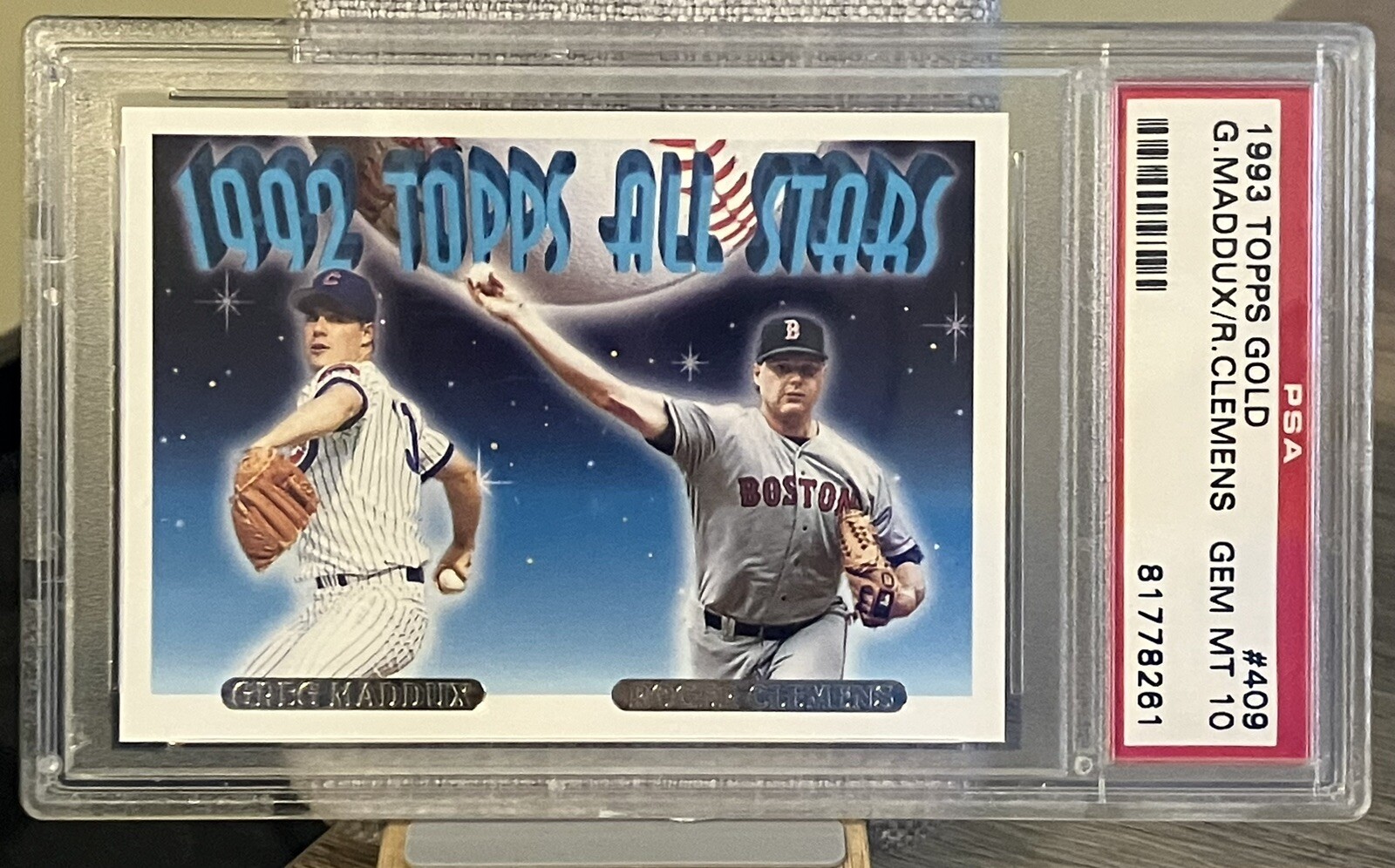 1993+Topps+-+1992+Topps+All+Stars+Gold+%23409+Greg+Maddux%2C+Roger ...