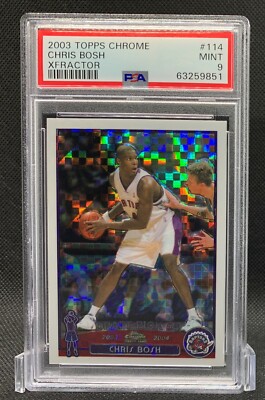 CHRIS BOSH Topps Chrome #114 Rookie Card PSA 9 XFRACTOR 133/220 RC | eBay