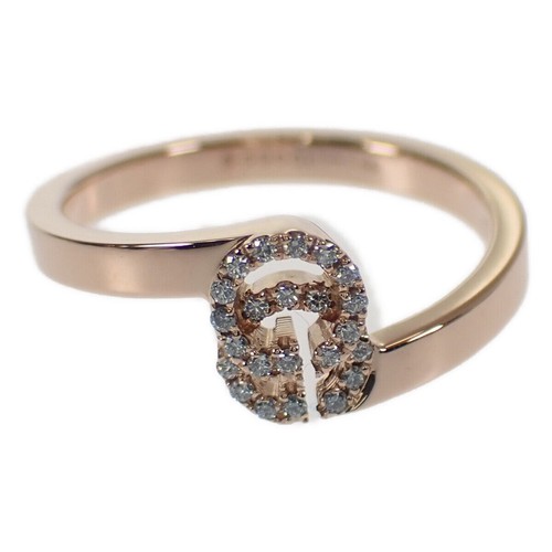 GUCCI K18PG GG Running Ring 457127 J8540 5702 Diamond Ladies TGIS | eBay