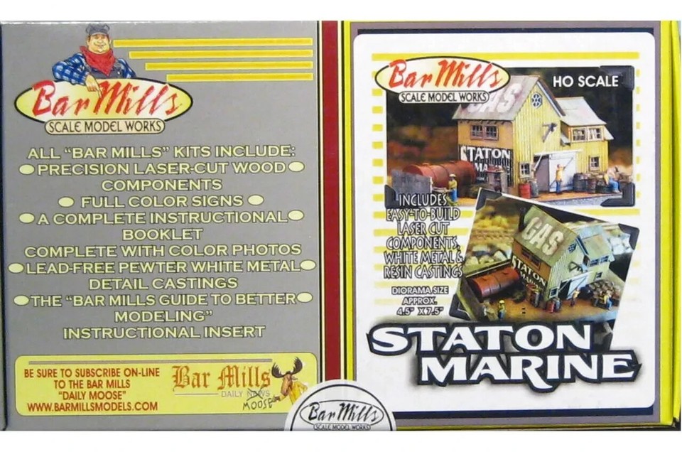Bar Mills (HO-Scale) #0402 Staton Marine Kit - Laser Cut Building Kit ...