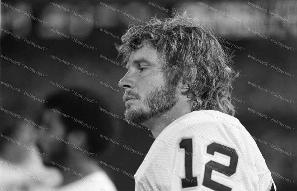 Ken Stabler OAKLAND RAIDERS 1970s Original 35mm Photo B&W Slide CRYSTAL ...