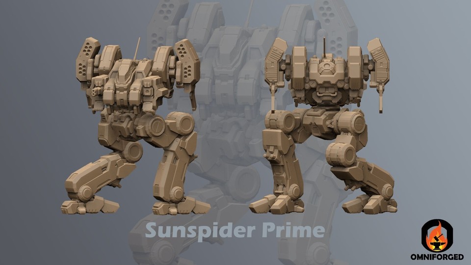 Sun Spider Prime Mini Mech MWO Miniature Compatible with Battletech | eBay