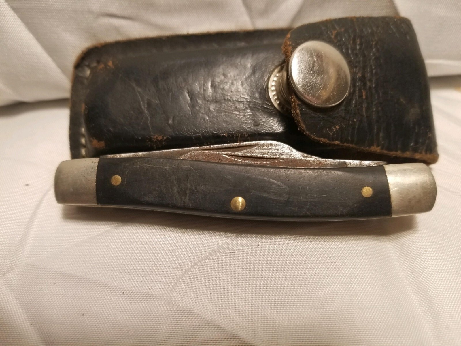Vintage 3-Blade Frontier Pocket Knife Westmoreland Coal Co. with case ...