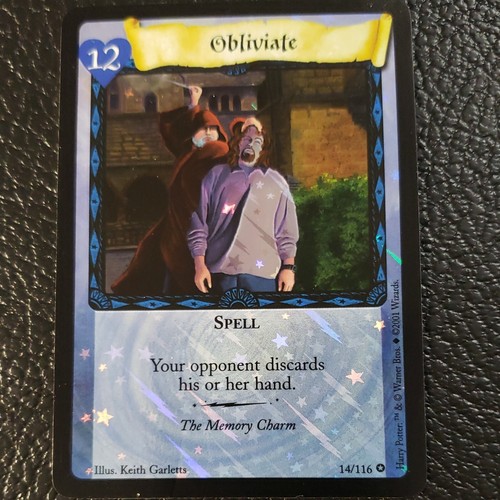 Harry Potter TCG Trading Card Game-Obliviate Holo Foil-14/116-unplayed ...