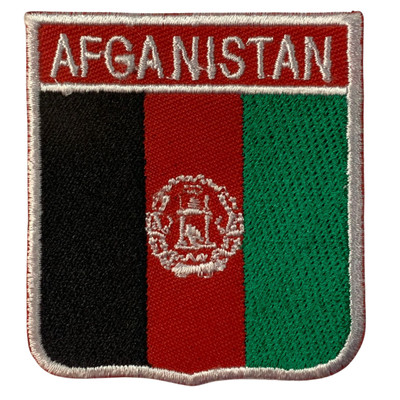 Afghanistan Shield Country Flag name badge Iron on or sew on Embroidered Patch | eBay