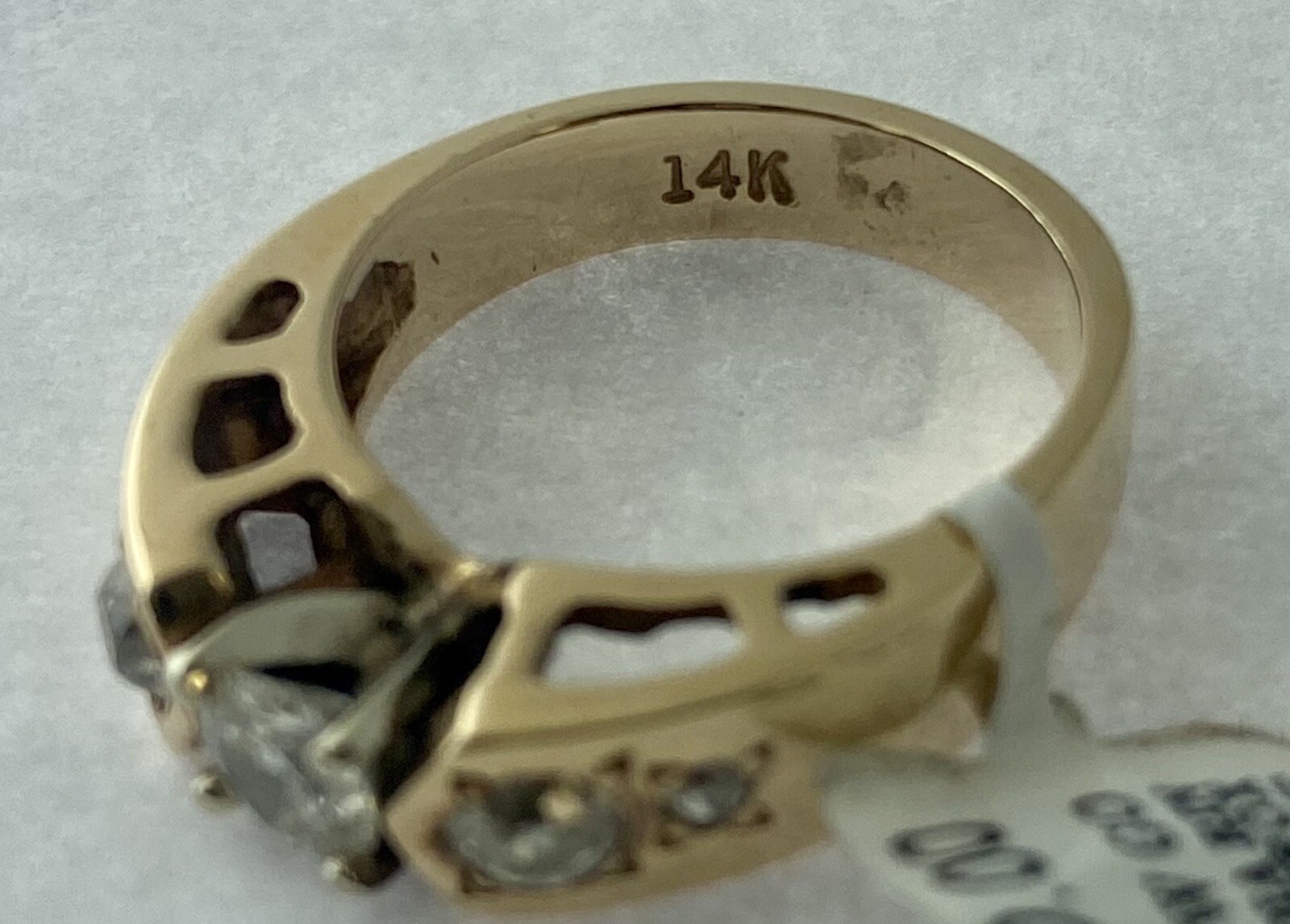 14kt Yellow Gold Ladies Engagement Ring | eBay