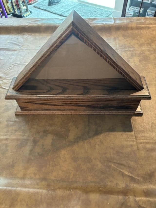 Solid Wood Memorial Flag Display Case - Burial Flag Frame Veteran 5 x 9 ...