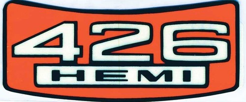 426 Hemi Air Cleaner Lid Decal For 1966-1967 Mopar Dodge Plymouth ...