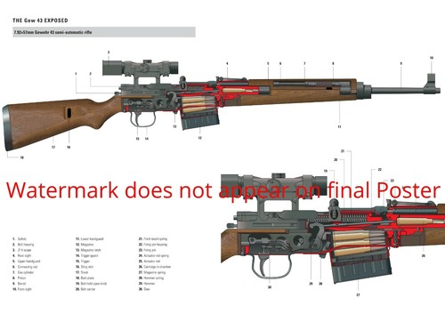 Gewehr 43 POSTER EXPOSED Karabiner G43 Gew Mauser WWII WW2 Germany ...