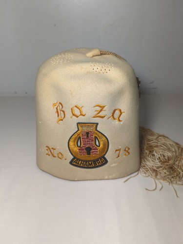 Vintage Masonic Fez Hat with Camel Pins Tassel El Amin Alhambra | eBay