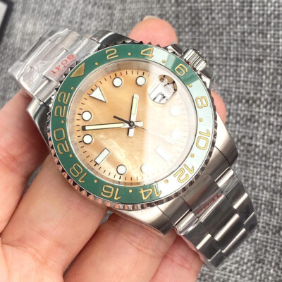 40mm Tandorio Yellow Shell Dial Sapphire Glass NH35A Automatic Mens ...