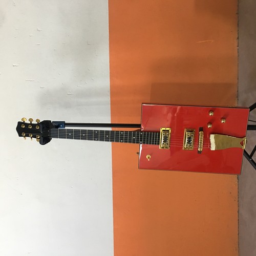 Red Rectangle Electric Guitar HH Pickups Gold Hardware Bo Diddley Free ...