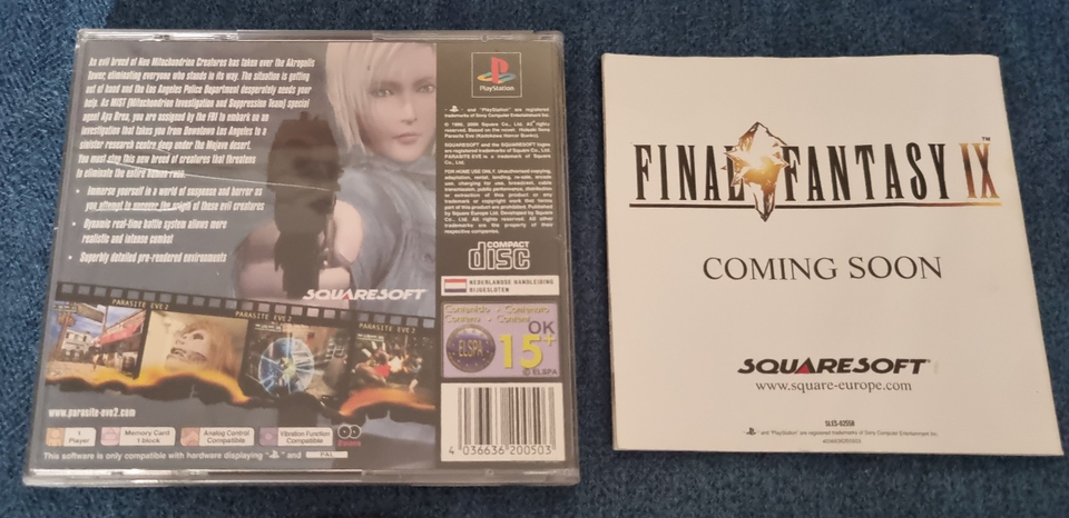 Sony Playstation 1 PS1 Game Parasite Eve II 2 Boxed with Manual | eBay UK