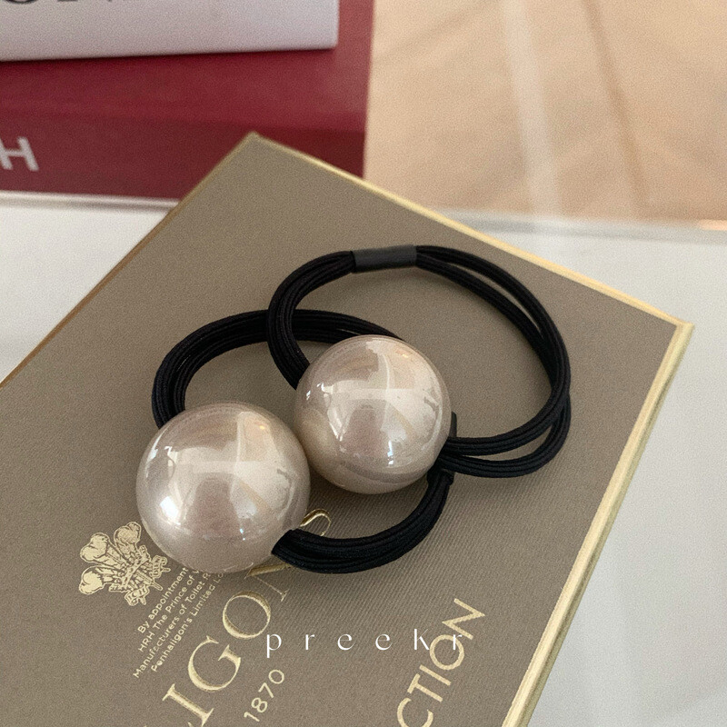 Elegant Pearl Hair Rope Versatile Rubber Band Strong Ponytail Holders ...