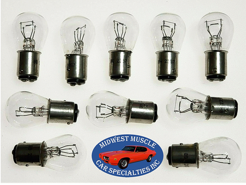 Light Bulb 2357 Clear Lamp Double Contact Base Type 1 Fits Ford 10pcs ...