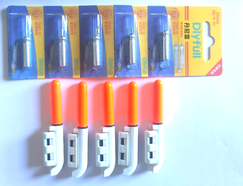 LED Sea Fishing Rod Tips x 5 Light Glow Stick Bite Indicator incl ...