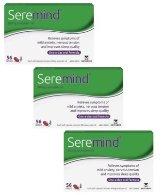 3 x Seremind Lavender Oil 80mg 56 Capsules | eBay Australia