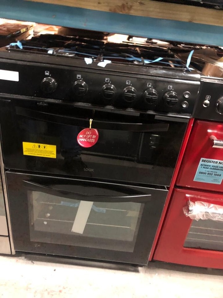LOGIK LFTG60B22 60 cm FULL Gas Cooker - Black LPG Convertible | eBay UK