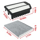Engine and Cabin Air Filter for Kia Forte 2014-2016 L4 1.8L 2014-2018 ...
