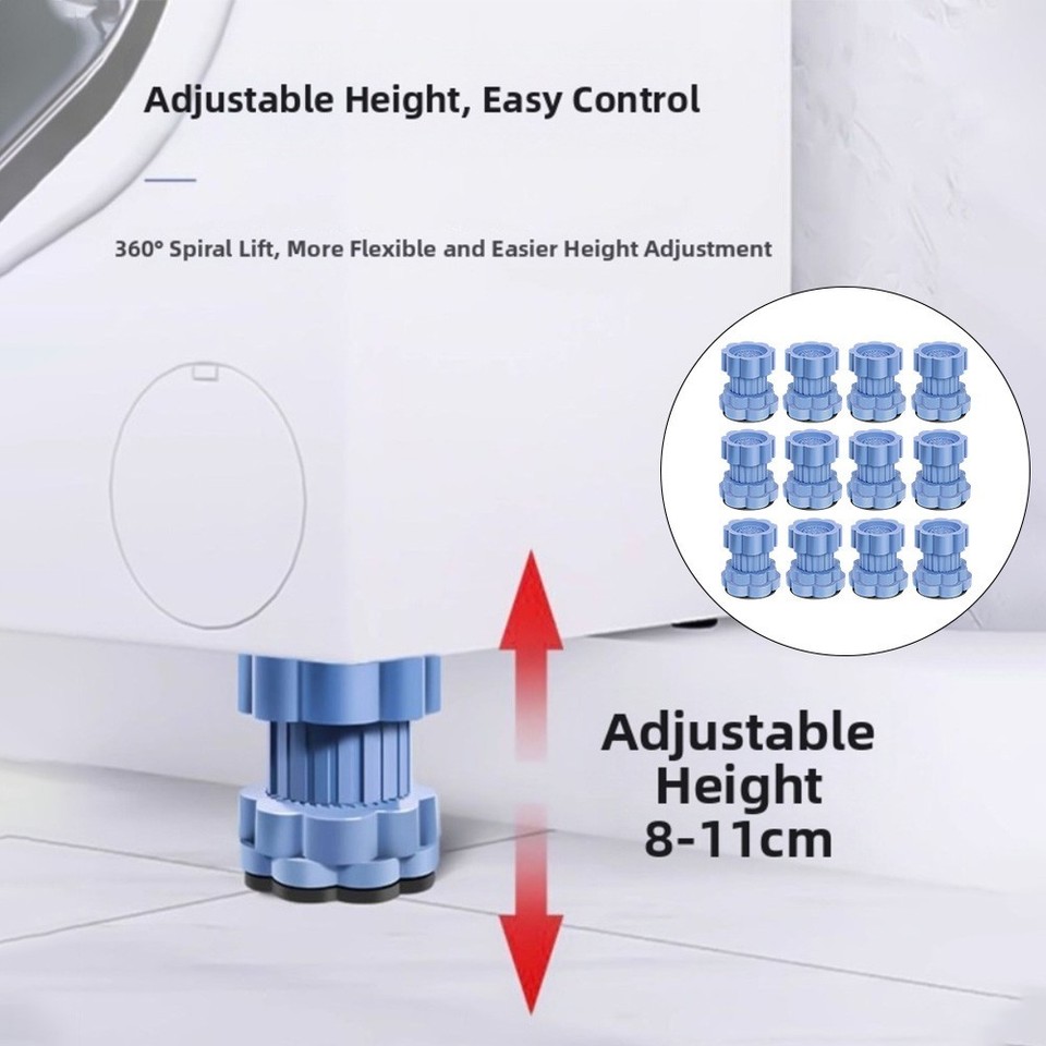 12 PCS Washing Machine Feet Pads Anti Vibration Non Slip Mat for Dryers ...