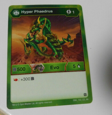 BAKUGAN Battle Planet VENTUS "HYPER PHAEDRUS" EVO Card B500 153_C0_AA ...