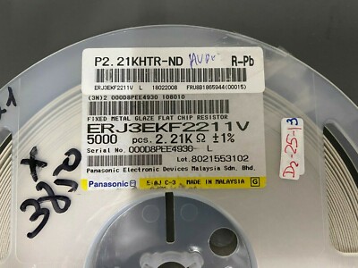 ERJ-3EKF2211V - PAN - 3850 pcs - Resistor SMD 2.21K OHM 1% 1/10W 0603 ...