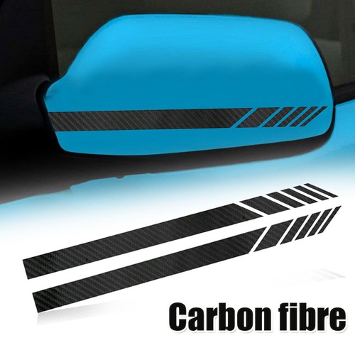 2x Black Stickers Car Rearview Mirror Sticker Stripe Decals Auto ...