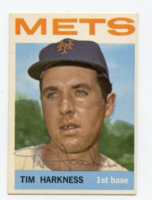 TIM HARKNESS Signed 1964 Topps #57 NM Mets Guaranteed Authentic KOA | eBay