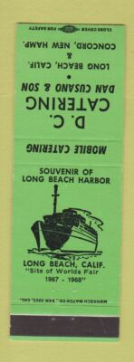 Matchbook Cover - DC Catering Long Beach CA Concord NH GREEN | eBay