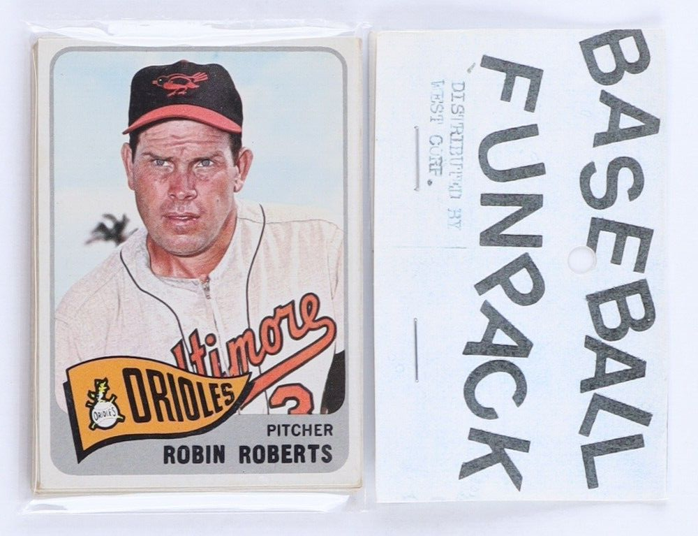 1965 Topps BASEBALL Card Fun Pack (10) Cards * ROBIN ROBERTS HOF FRONT ...