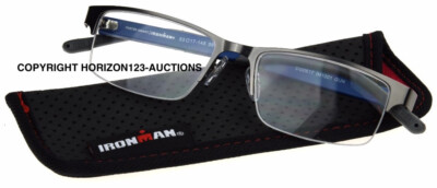 🔥NEW! Foster Grant Reading Glasses IRONMAN IM1001 GRAY/BLUE-PICK ...