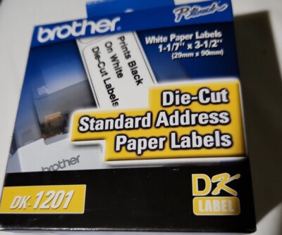 Genuine Brother DK-1201 Die-Cut Standard Rolled Address Labels for QL ...