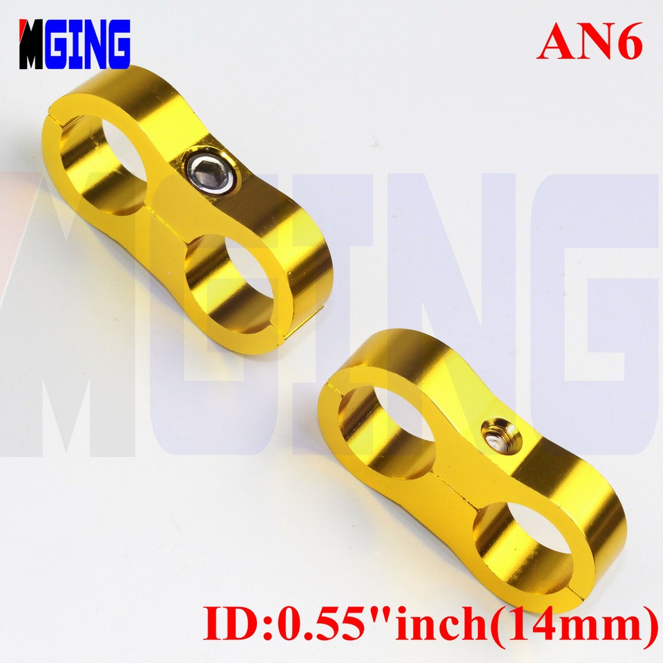 AN6 6AN 6 Braided Hose Line Separator Clamp Cable Bracket 2PCS | eBay
