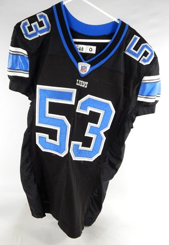 2005 Detroit Lions Nate Wayne #53 Game Used Black Jersey 48 728 | eBay