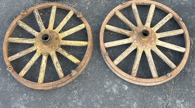 Pair Antique Ford Model T Wheel Hub 23" Diameter 12-Spoke Wood | eBay