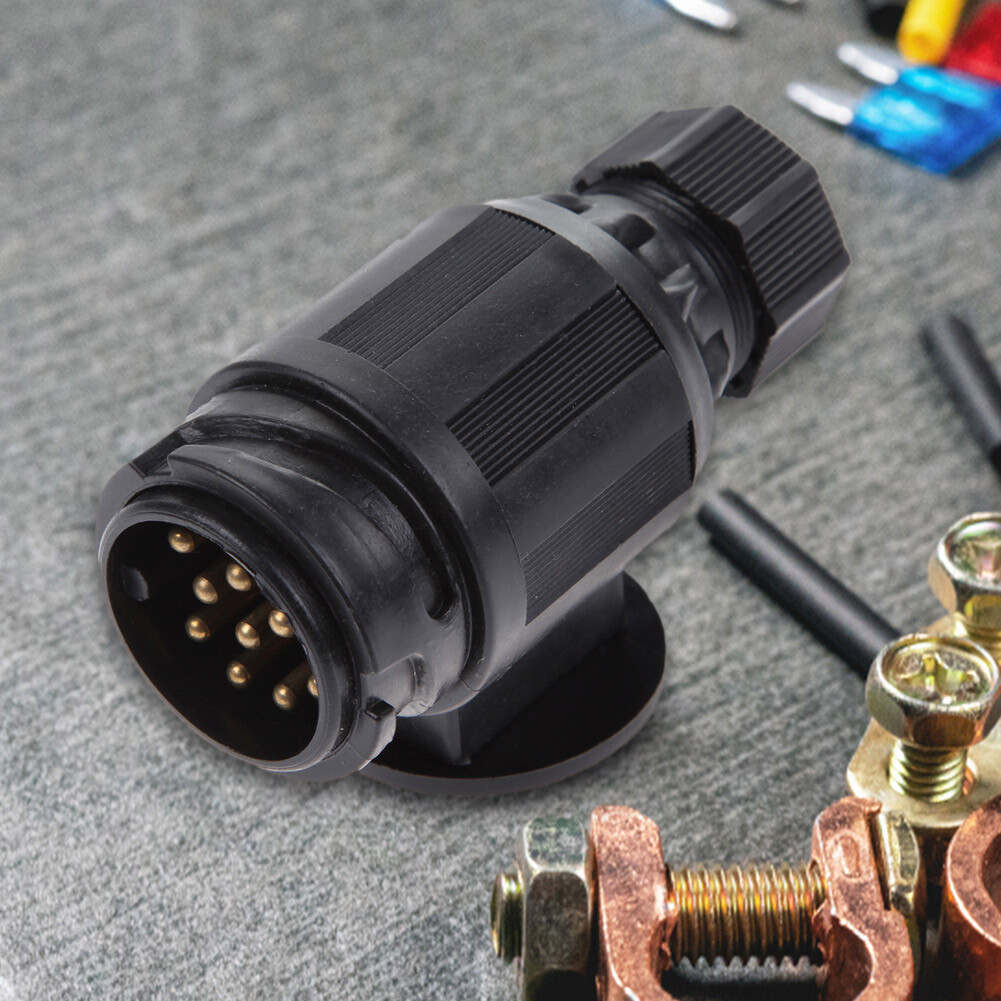 13 PIN EURO PLASTIC PLUG 12V CARAVAN TRAILER ELECTIRC PLUG MAYPOLE ...