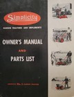 Simplicity L-1 M-1 Walk-Behind Garden Tractor & Implements Owner ...