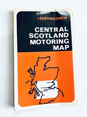 Vintage 1973 Central Scotland Motoring Map (Bartholomew) | eBay