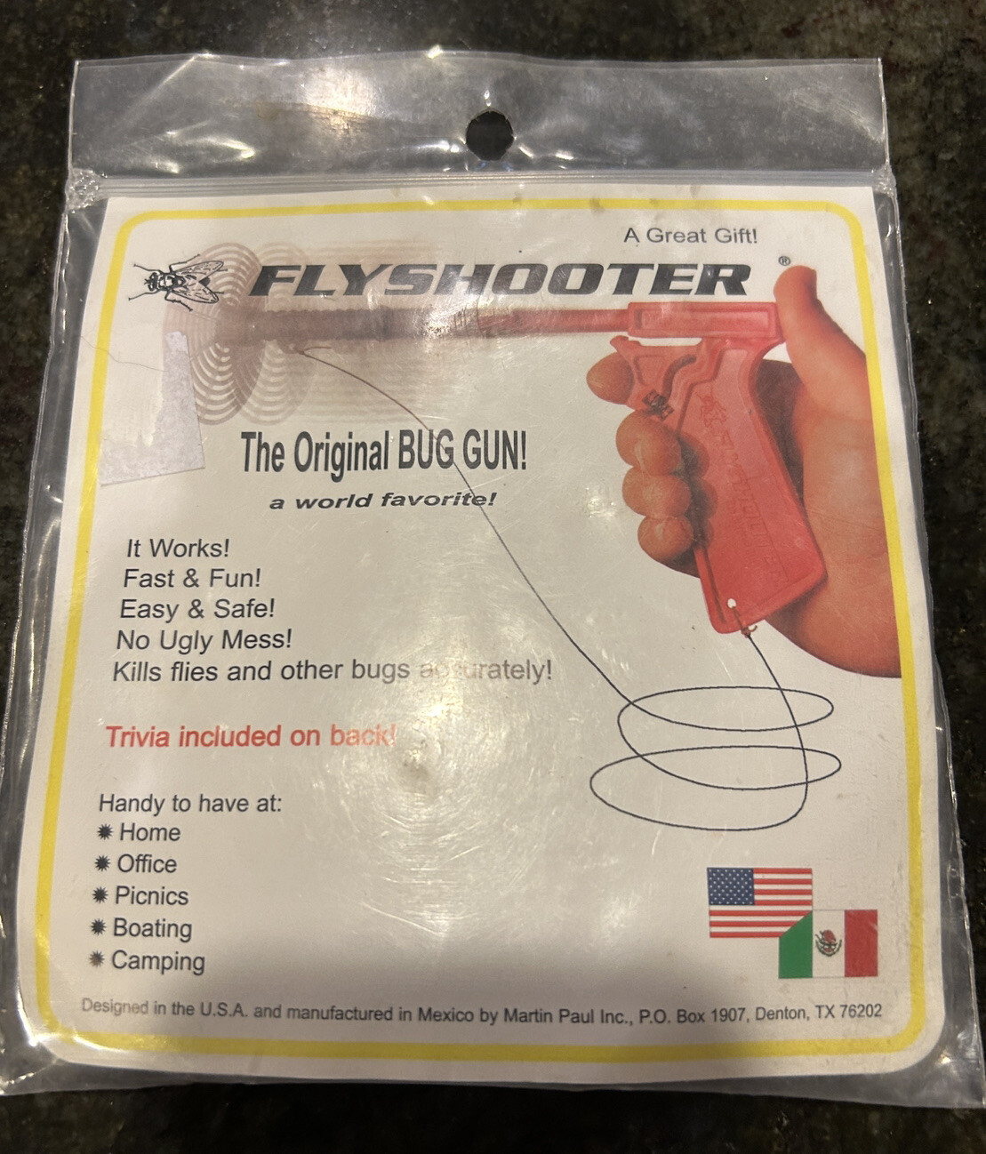 Vintage Flyshooter The Original Bug Gun by Martin Paul 1985 Fly Swatter ...