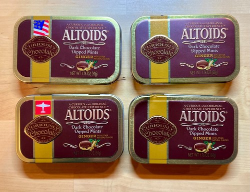 Vintage Altoids Empty Tin LOT Embossed Dark Chocolate Dipped Mints ...