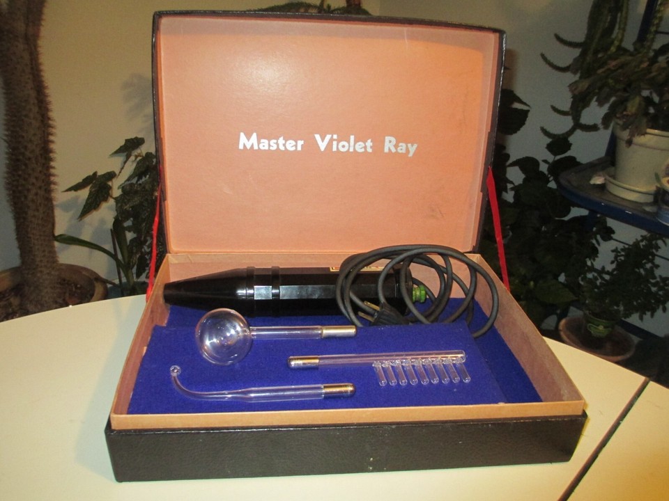 Vintage Tesla Violet Ray MASTER Working Tested 3 Electrodes ...