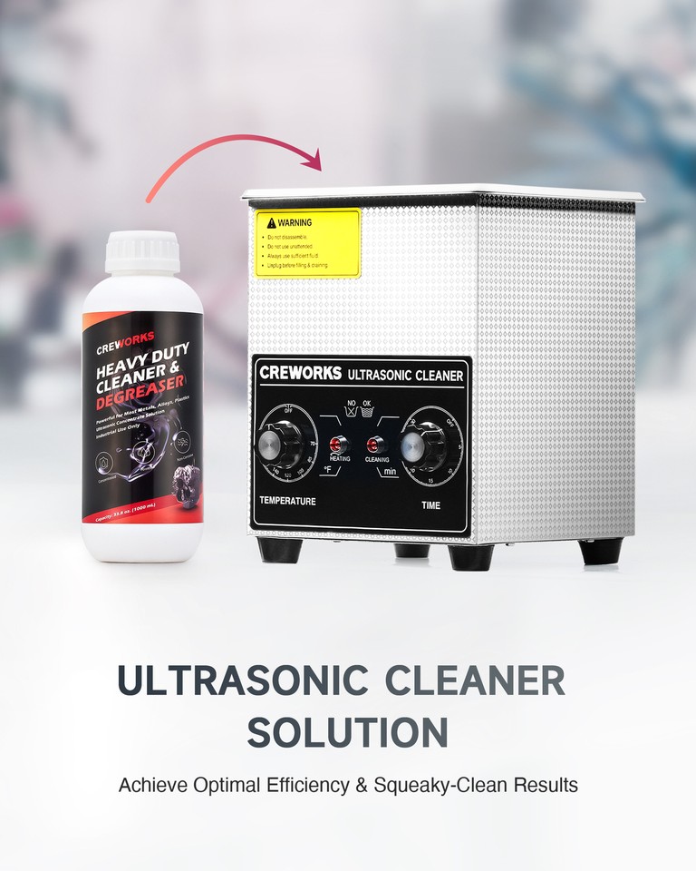 CREWORKS 34 oz Ultrasonic Carburetor Cleaner Solution for Engine Parts ...