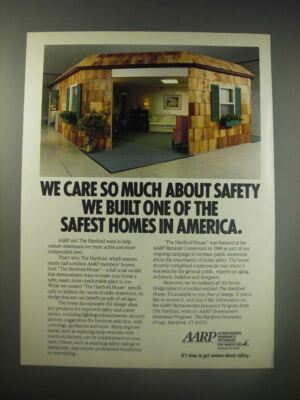 1990 AARP Hartford Homeowners Insurance Program Ad - We care so much ...
