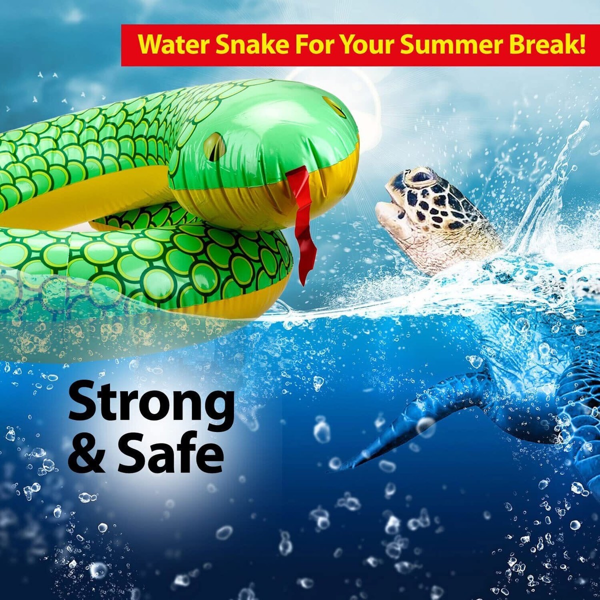 Pool Snake Float Collared Snake Floating On River Water Stock Photo