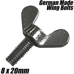M8 x 20mm German Made Wing Nut Bolts Butterfly Screw Wingbolt Fasteners ...